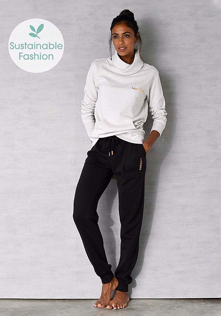 Black Drawstring Waist Pants